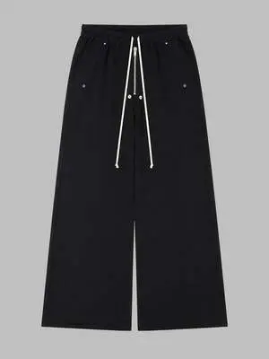 Rick Owens Wide Leg Cotton Trousers - Black
