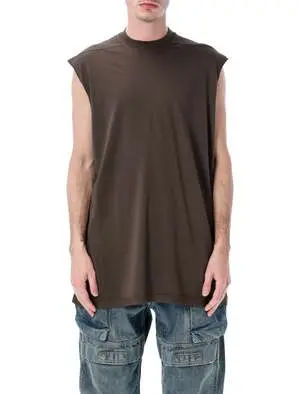 Rick Owens Minimalist Sleeveless T-shirt Below Hip Length - Dark Dust