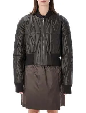 Moncler Quilted Faux Leather Bomber Jacket