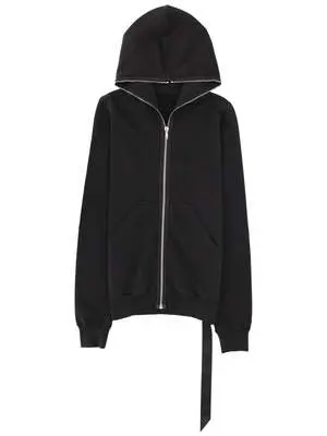 Rick Owens Full Zip Hoodie With Drawstring Detail