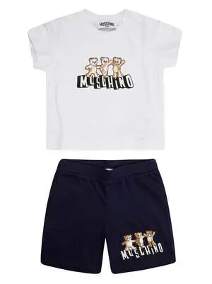 Moschino Mini Complete Set With T-shirt And Shorts - Multicolor