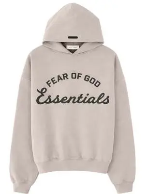 Fear Of God Fleece Sweatshirt With Logo Graphic - Grey