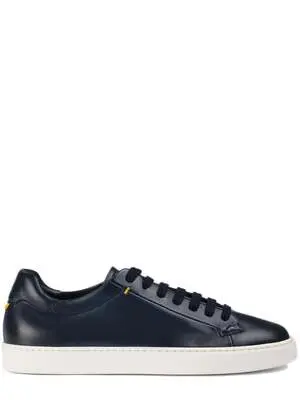 DOUCAL'S Soft Nappa Leather Lace-up Sneakers - Blue
