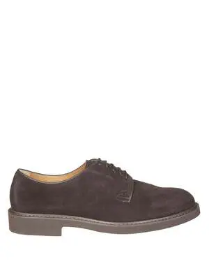 DOUCAL'S Lace-up Suede Derby Shoes - Marrone