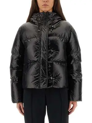 FAY Hooded Puffer Jacket With Toggle Closures - Black