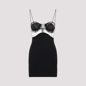 NENSI DOJAKA Explosive Flower" Bra Dress - Black