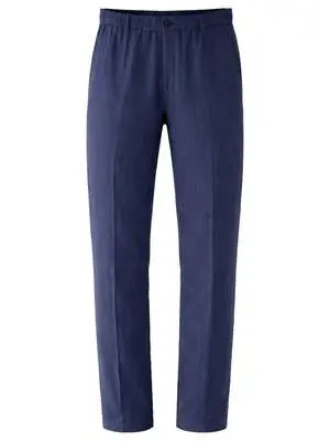 Emporio Armani Linen Trousers - Blue