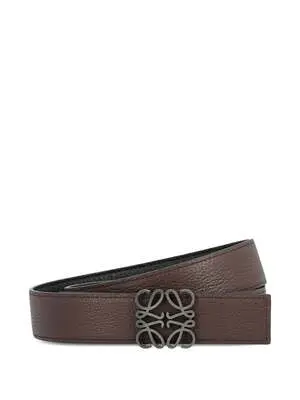 Loewe LOEWE Anagram Reversible Leather Belt Blackchoco