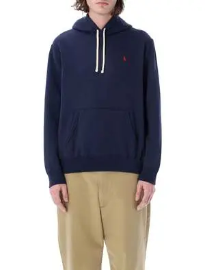 Polo Ralph Lauren Refined Fleece Hoodie With Adjustable Drawstring Hood Size - Blu