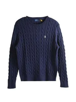 Polo Ralph Lauren Classic Cable-knit Crewneck Sweater - Blue