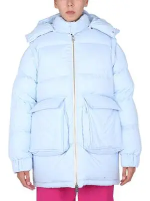 SUNNEI X ELEONORA BONUCCI Puffy Nylon Blend Down Jacket - Azure