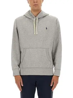 Polo Ralph Lauren Classic Hoodie With Embroidered Logo - Grey