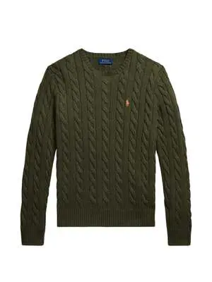Polo Ralph Lauren Casual Long Sleeve Sweater With Rib-knit Cuffs And Hem Size - Verde