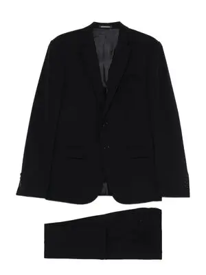 Emporio Armani Wool Single-breasted Suit - Blue