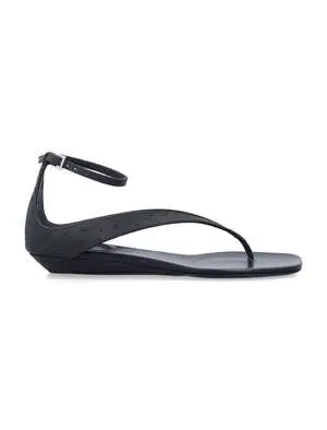 LOULOU Small Matelassé Lambskin Sandals