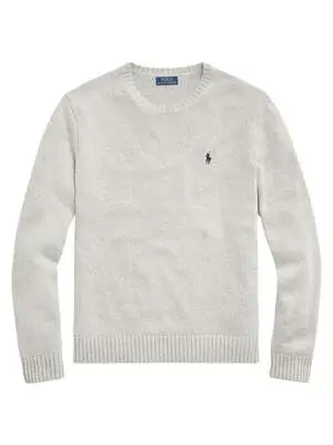 Ralph Lauren Classic Cotton Sweater Ss26 - Grey