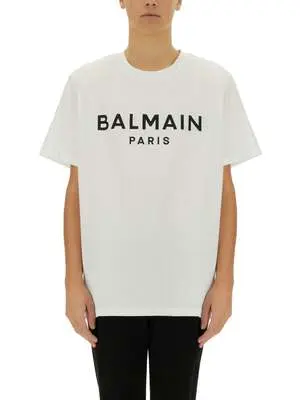 Balmain Printed Organic Cotton Jersey T-shirt