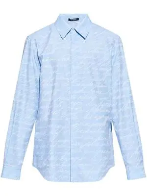 Balmain Long Sleeve Classic Shirt For - Bleu