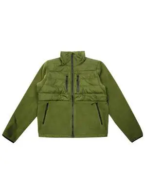 The North Face Fleece Hybrid Jacket With Zip Up And Stand Collar - Verde
