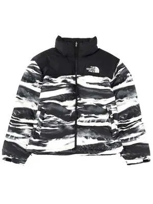 The North Face Wave-print Puffer Jacket