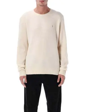 Polo Ralph Lauren Logo-embroidered Crew-neck Sweater - White