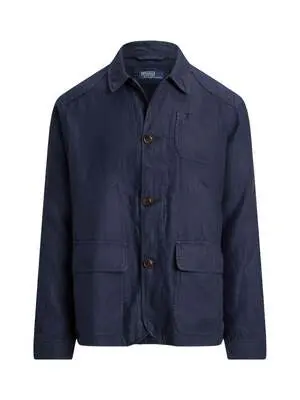 Ralph Lauren Linen Tailored Coat - Navy