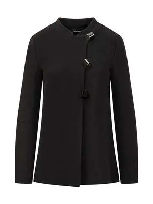 Emporio Armani Jacket With Decorative Buttons - Nero