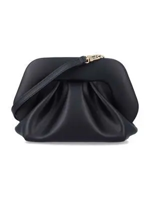 THE MOIRÈ Mini Sculptural Vegan Clutch Bag - Black