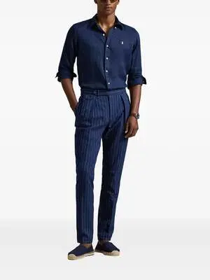 Polo Ralph Lauren Custom-fit Button-down Long Sleeve Shirt - Blu