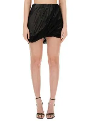 Helmut Lang Silk Balloon Mini Skirt