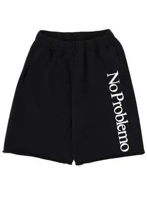 NO PROBLEMO Logo Shorts - Black
