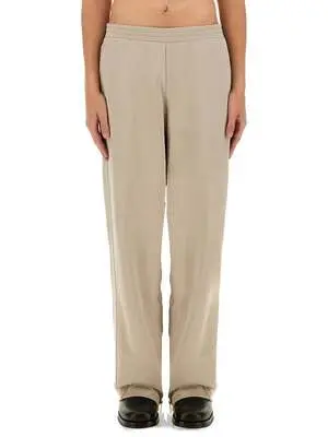 Helmut Lang Organic Cotton Jogging Pants With Zipper - Grey