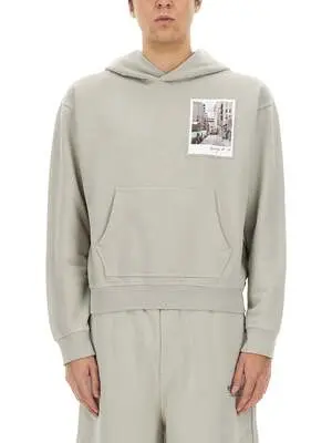 Helmut Lang Postcard Hoodie - Grey