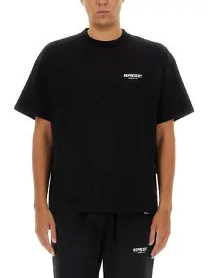 REPRESENT Classic Crew-neck T-shirt For - Black