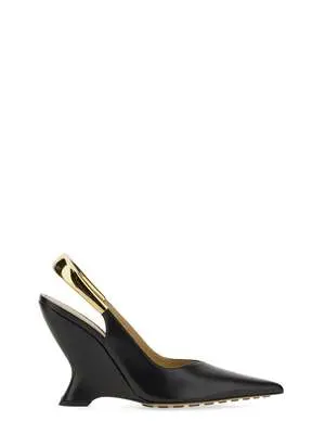 Bottega Veneta Knot Leather Slingback Pumps
