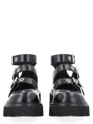VIVIENNE WESTWOOD Buckled Platform Mary Jane Loafers - Black