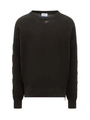 Off-White 3d Diag Knit Sweater - Black