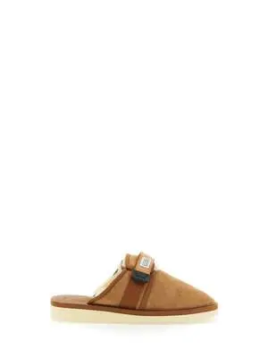 Suicoke Zavo M2ab Suede Mules - Beige