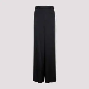 Saint Laurent Acetate Loose Fit Pants - Black