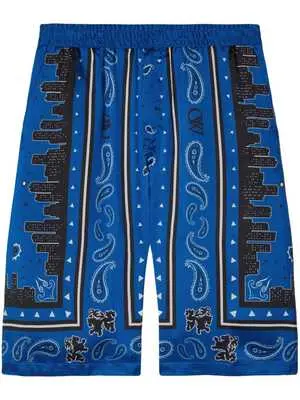 Off-White OFF-WHITE Bandana Print Viscose Shorts Nauticalb