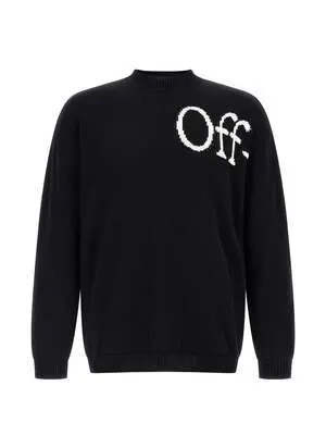 Off-White Bookish Shared Knit Crewneck For Ss26 - Black