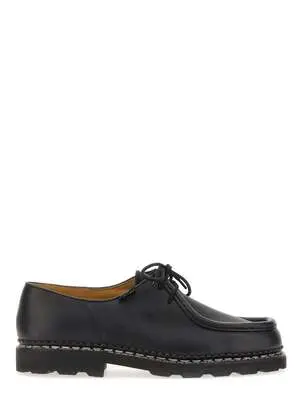 Paraboot Lace-up Two-hole Leather Shoes - Black