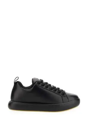Bottega Veneta Sneaker Pillow" Lace-up Leather Sneakers - Black