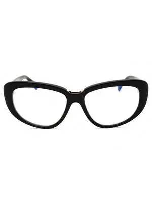 Max Mara Cat Eye Eyeglasses - 052 - Dark Havana/clear Demo Lens