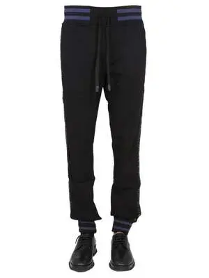 Versace Jogging Pants With Elastic - Black