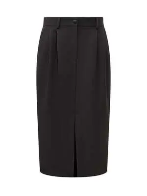 Dolce & Gabbana Ruched Mini Skirt With Tie Detail - Nero