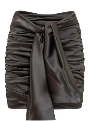 Dolce & Gabbana Ruched Mini Skirt - Nero