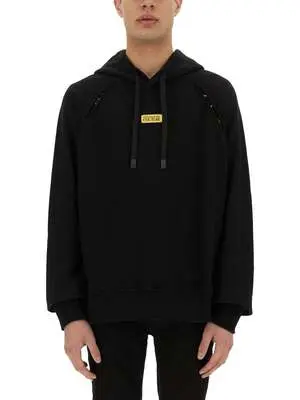 Versace Logo Hoodie - Black