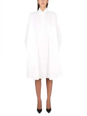 Bottega Veneta Compact Cotton Dress - Ivory