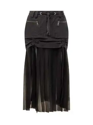 Dolce & Gabbana Chiffon Insert Mini Skirt - Nero